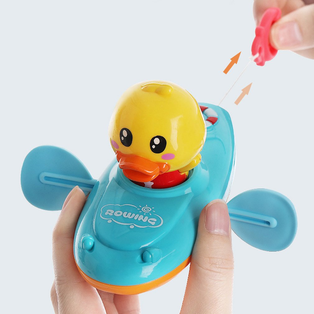 Water Playing Toys Rowing Boat Floating Cartoon Duck – Magical Little Minds